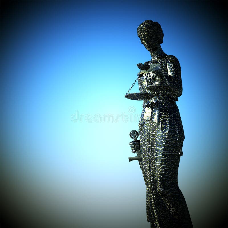 Themis Goddess Of Justice With Golden Crown 3d Rendering Stock ...