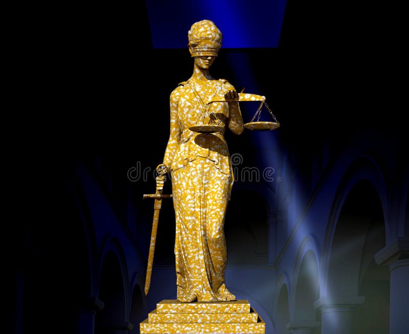 Themis in Court 3d Illustration Stock Image - Image of judicature ...