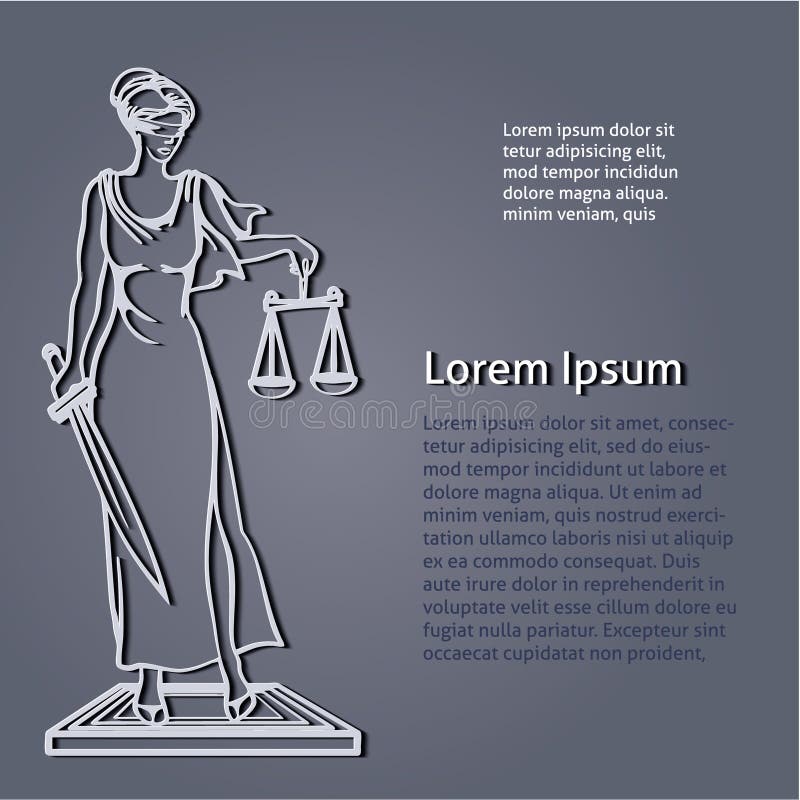 Themis Femida with Scales and Sword Symbol of Law Stock Vector ...