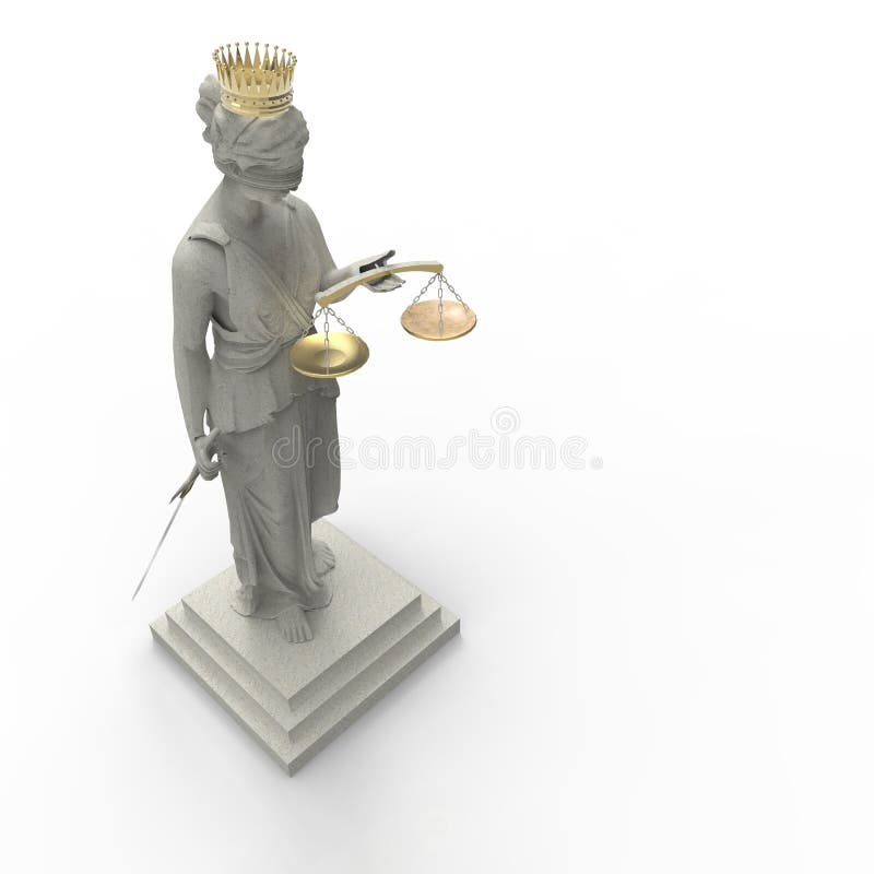 Themis is Goddess of Justice Statuette on Dark Background. Symbol of ...