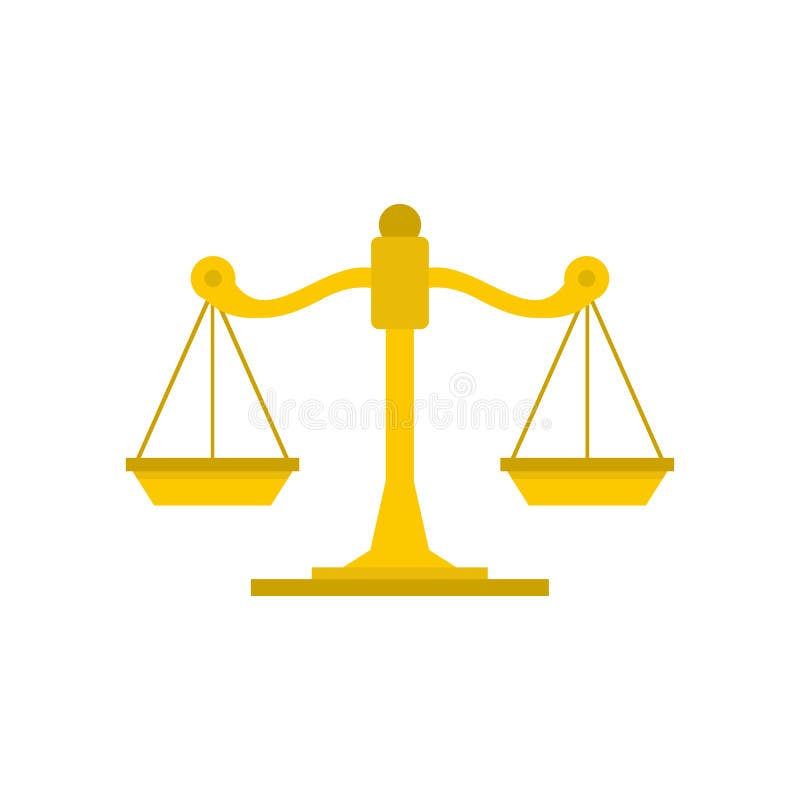 Themis Libra Icon, Flat Style Stock Vector - Illustration of justice ...