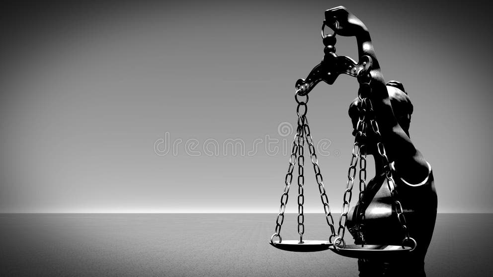 Themis with Scale and Sword 3d Rendering Stock Illustration ...