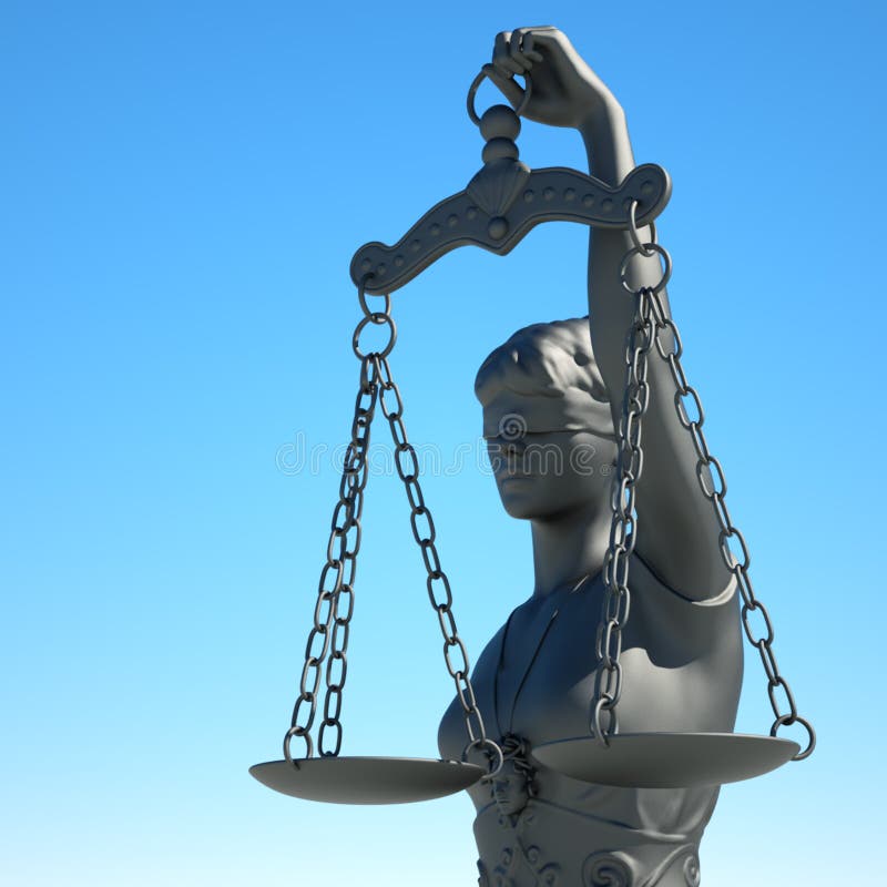 Themis with Scale and Sword 3d Rendering Stock Photo - Image of justice ...