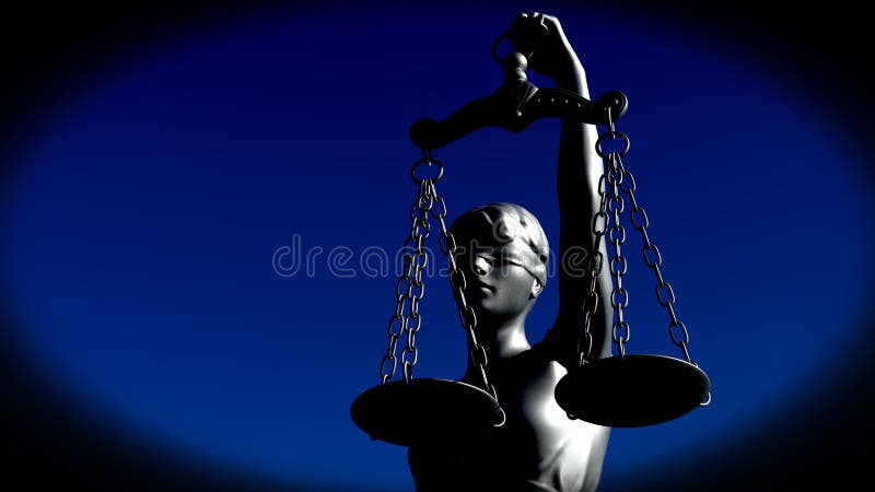 Themis with Scale and Sword 3d Rendering Stock Illustration ...