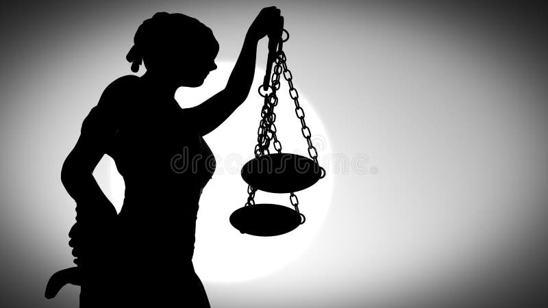 Themis with Scale and Sword 3d Rendering Stock Illustration ...