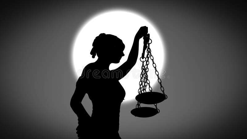 Themis with Scale and Sword 3d Rendering Stock Illustration ...