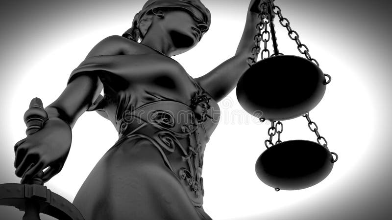 Themis with Scale and Sword 3d Rendering Stock Illustration ...