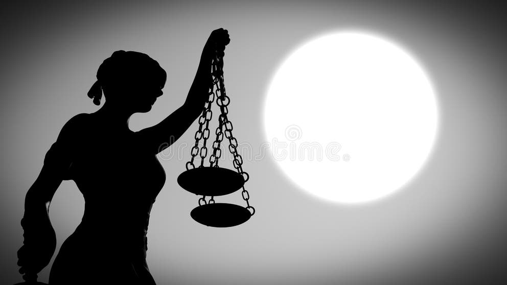 Themis with Scale and Sword 3d Rendering Stock Illustration ...