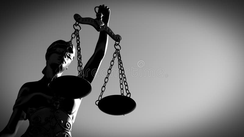 Themis with Scale and Sword 3d Rendering Stock Illustration ...