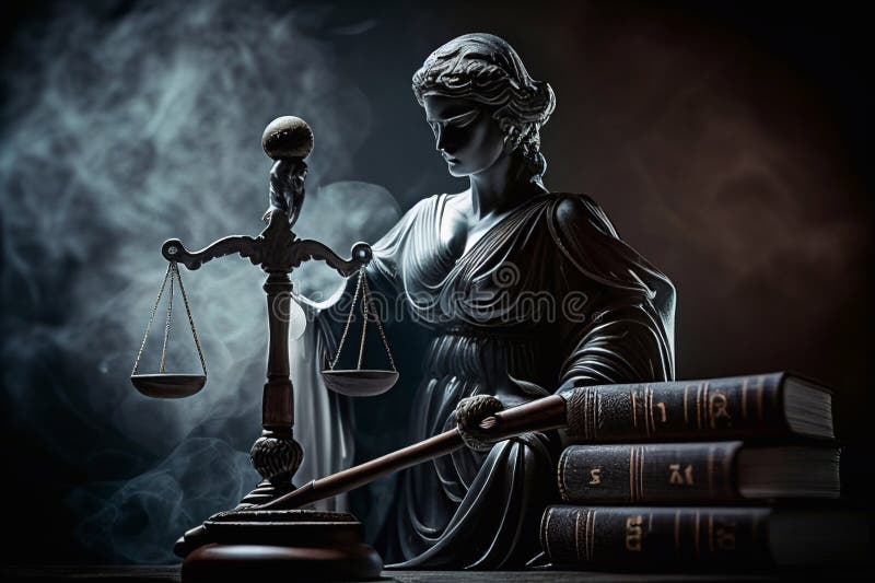 Themis Statue Flat Illustration. Ancient Greek Justice Goddess Stock ...