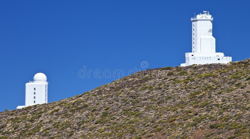 Themis and VTT Vacuum Tower Telescope Stock Photo - Image of cone ...