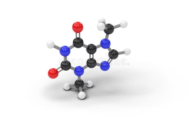 Theobromin stock abbildung. Illustration von chemikalie - 77396909
