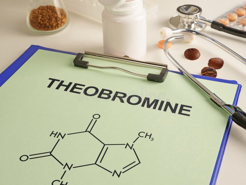 Theobromine is Shown Using the Text and Formula Stock Image - Image of ...