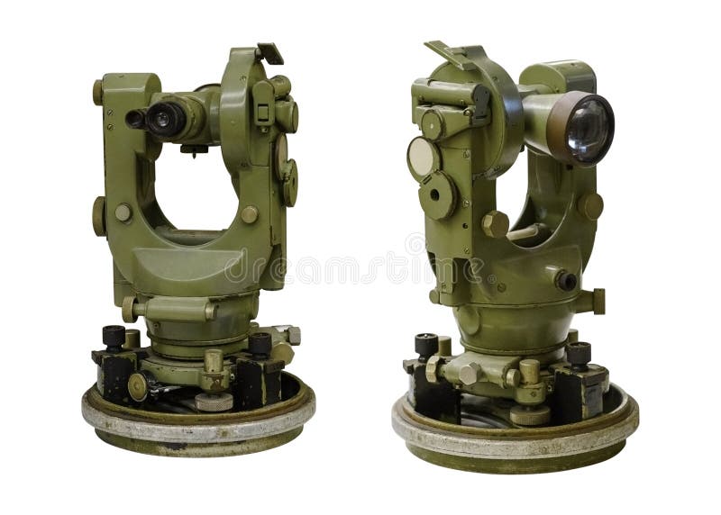 Theodolite Measurement Instrument Isolated Stock Photo - Image of ...