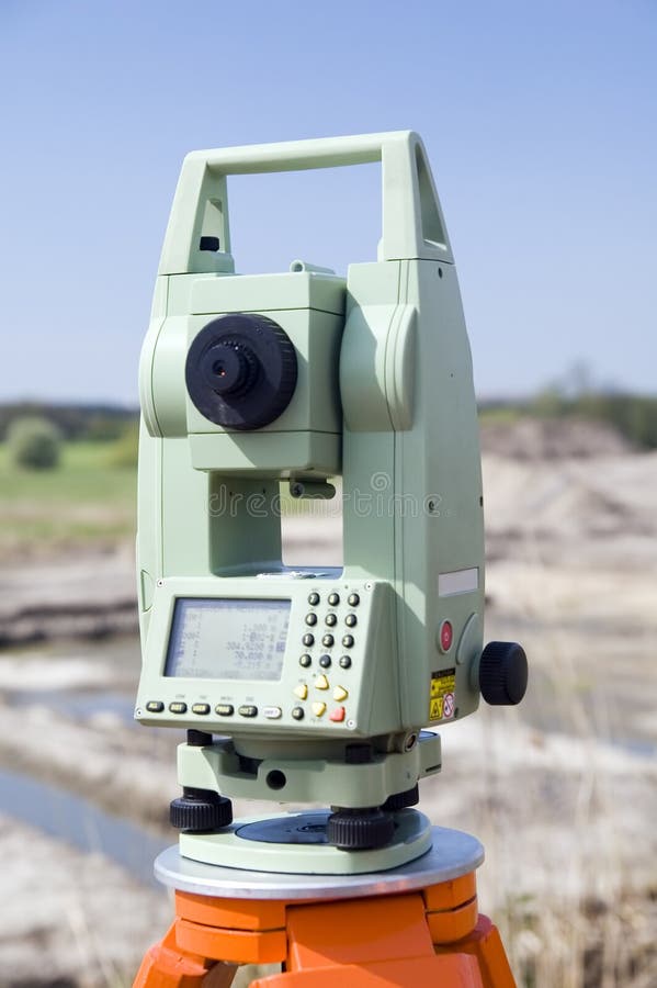 Theodolite Measurement Instrument Stock Photo - Image of equipment ...