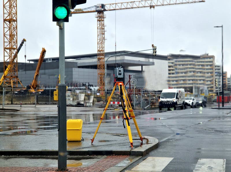 A Theodolite is a Precision Optical Instrument for Measuring Stock ...