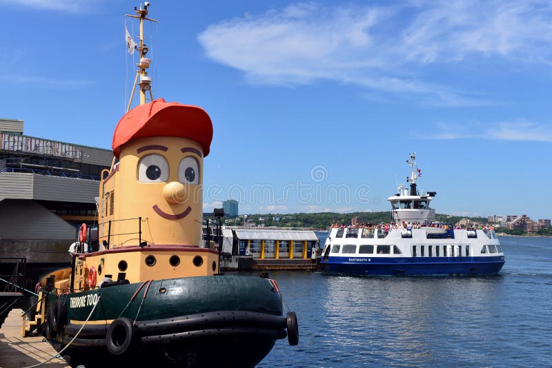 Theodore Tugboat E Balsa De Dartmouth Imagem de Stock Editorial ...