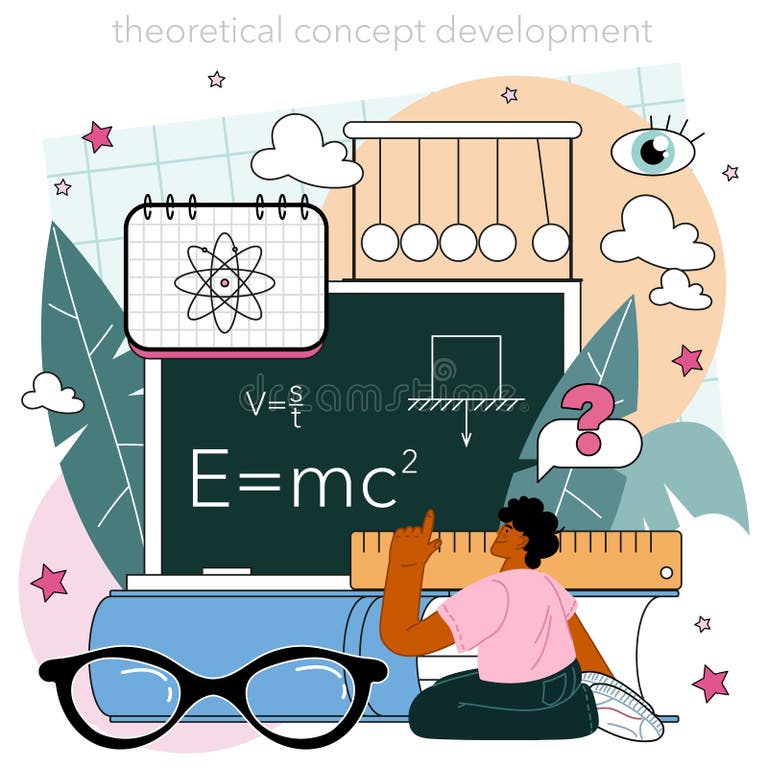 Theoretical Physicist Concept. Physicist Explore Electricity, Magnetism ...