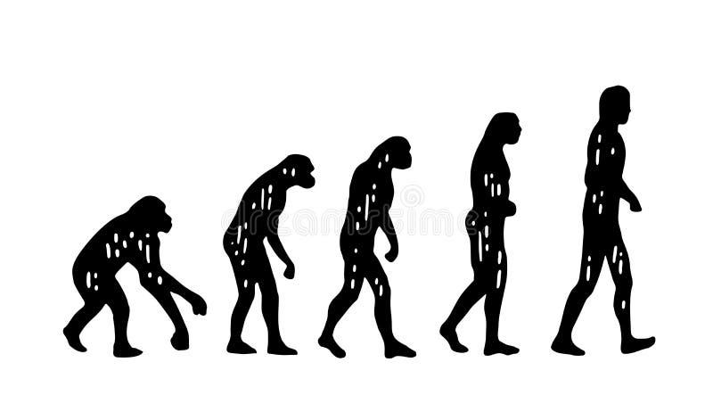 Theory of Evolution of Man Silhouette Stock Vector - Illustration of ... Theory of Evolution of Man Silhouette Stock Vector - Illustration of ...