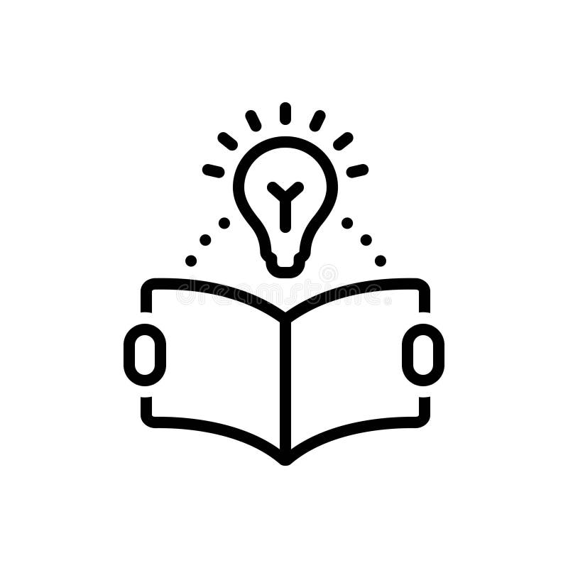 Black Line Icon for Theory, Concept and Study Stock Vector ...