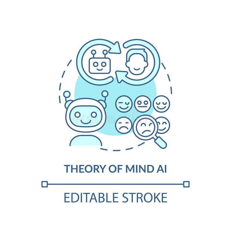Theory of Mind AI Turquoise Concept Icon Stock Vector - Illustration of ...