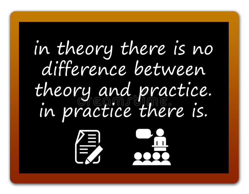 Theory and practice stock illustration. Illustration of college - 62357663