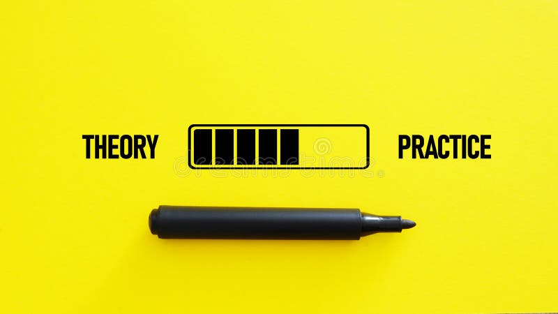 Practice or Theory is Shown Using the Text Stock Image - Image of ...