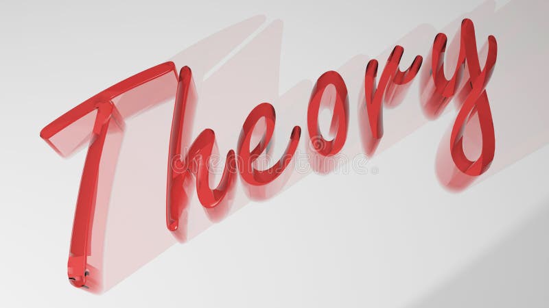 Theory red 3D write stock illustration. Illustration of written - 88692934