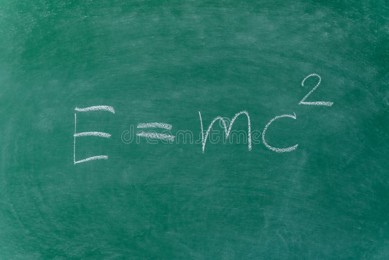 Theory of Relativity Formula Written on Chalkboard Stock Photo - Image ...