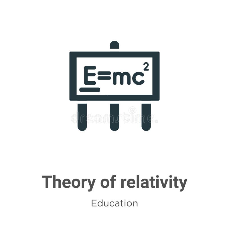 Theory of Relativity Vector Icon on White Background. Flat Vector ...