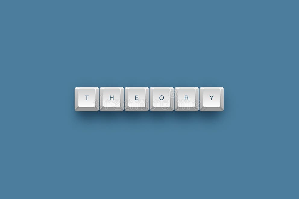 Theory Text on a 3d Keyboard Button with Shadow Concept Series 1 Stock ...