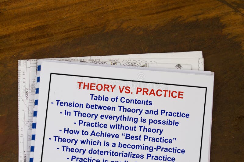 Theory vs practice concept stock photo. Image of experience - 101837206