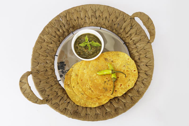 Thepla or Methi Thepla - Gujarati Dish Stock Image - Image of green ...