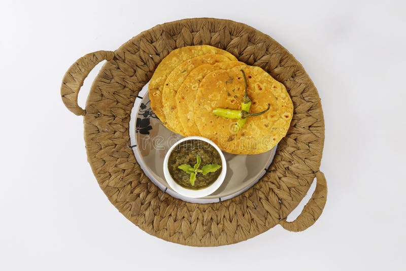 Thepla or Methi Thepla - Gujarati Dish Stock Photo - Image of powder ...