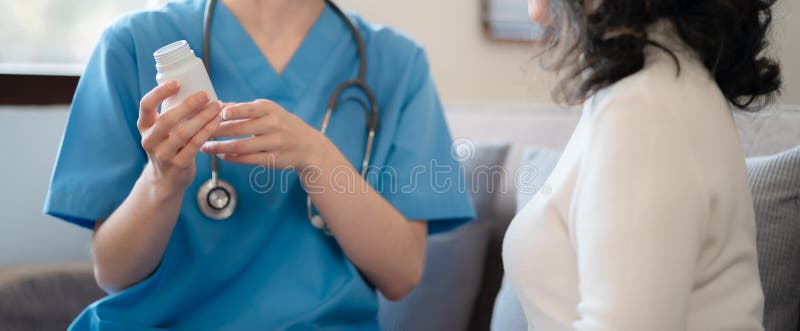 Therapist Demonstrates the Distribution of Medication To the Patient ...