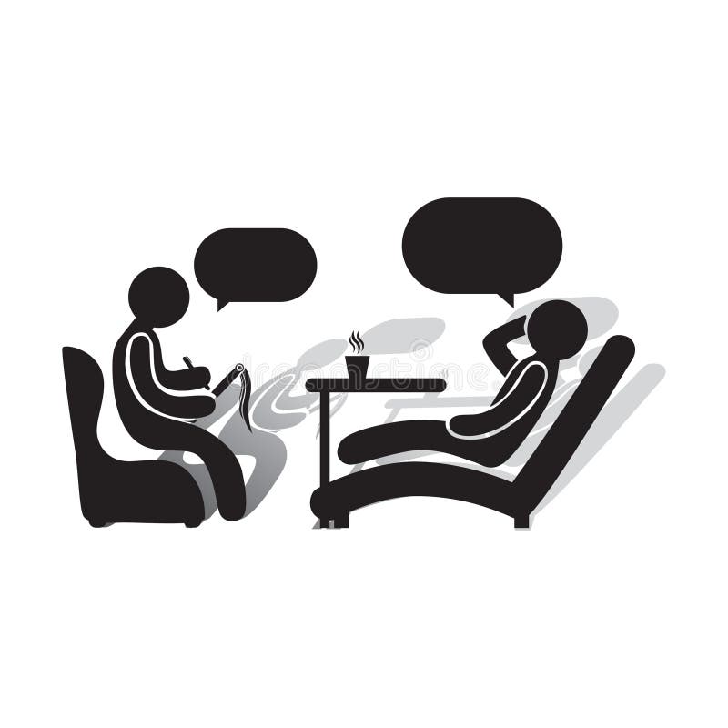 Therapist Having a Counselling Session. Stock Illustration ...
