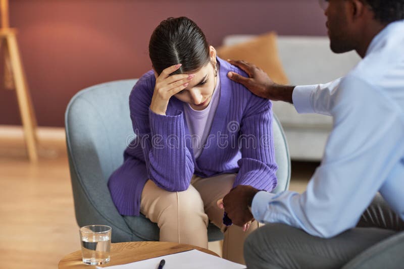Therapist Reassuring Woman stock photo. Image of problems - 273252894