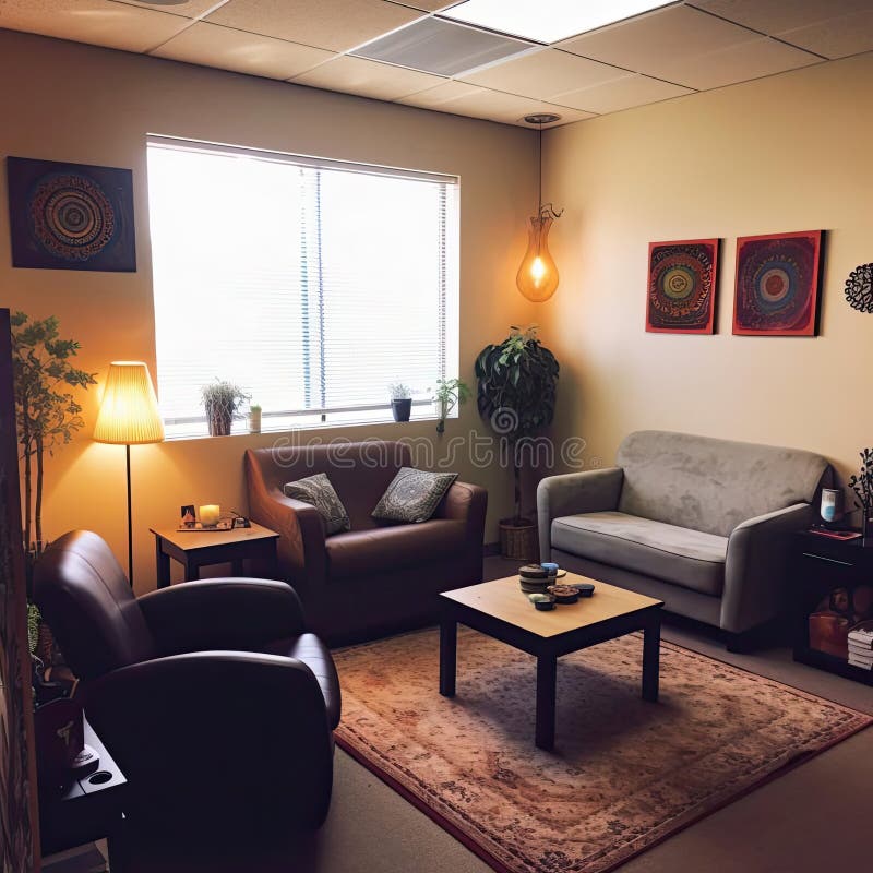 A Therapist S Office with a Poster on the Wall Reading "Reason Over ...