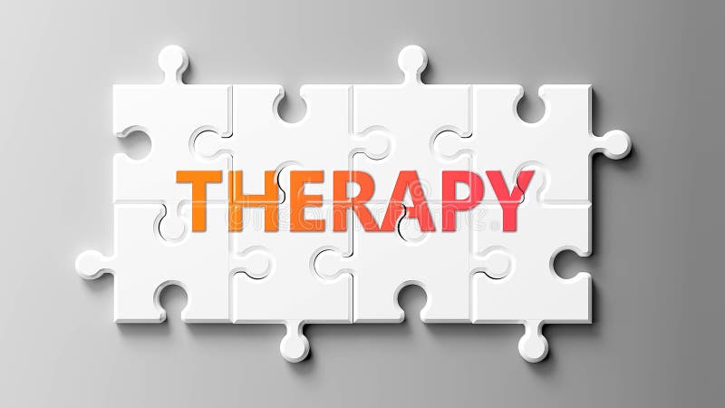 Therapy Complex Like a Puzzle - Pictured As Word Therapy on a Puzzle ...