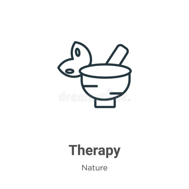 Therapy Outline Vector Icon. Thin Line Black Therapy Icon, Flat Vector ...