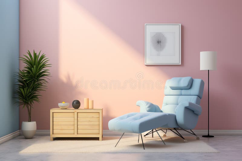 Therapy Room with Soft Calming Decor, Wellness Mental Health Support ...