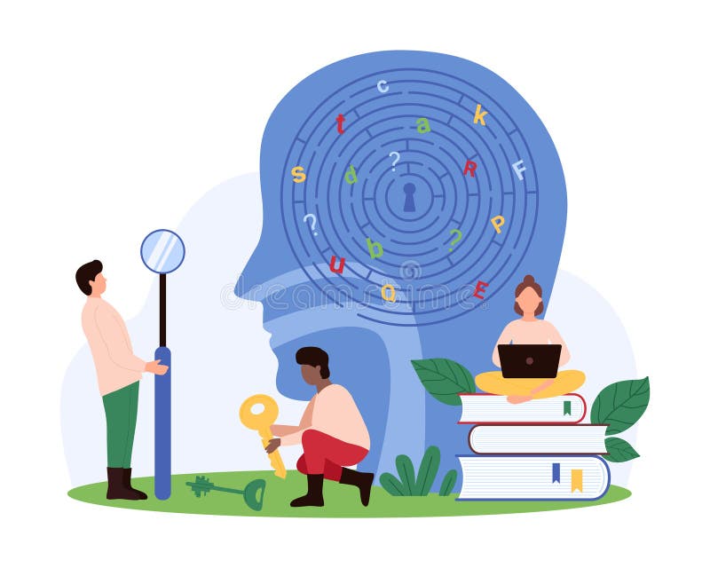 Therapy for Speech Pathology, Tiny People Search Key for Keyhole in ...