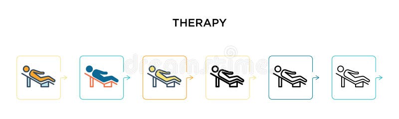 Therapy Vector Icon in 6 Different Modern Styles. Black, Two Colored ...