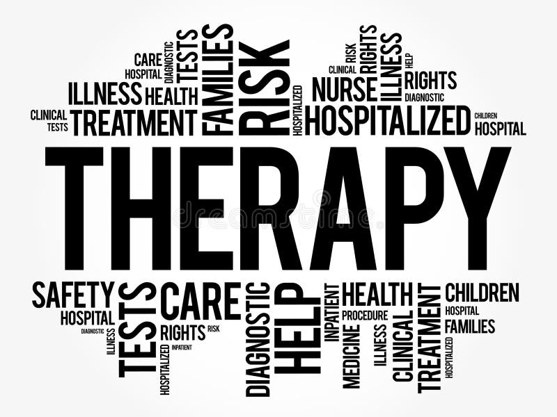 Therapy Word Cloud Collage, Health Concept Background Stock ...