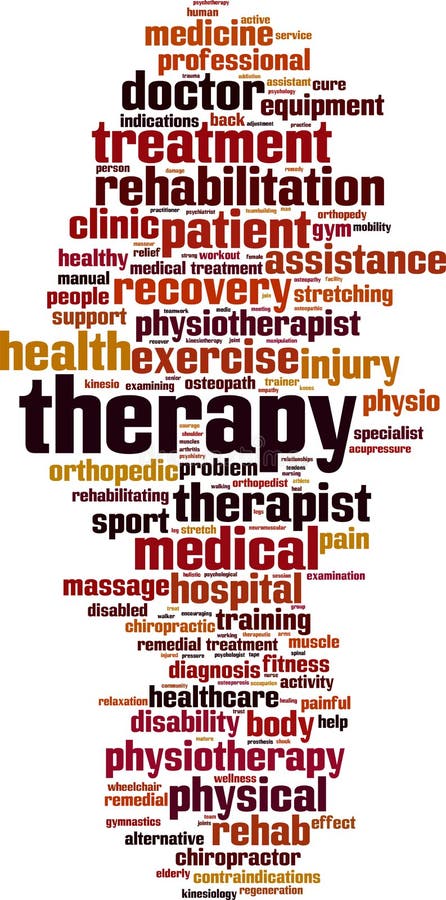 Therapy word cloud stock vector. Illustration of doctor - 252910817