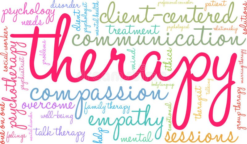 Therapy Word Cloud stock vector. Illustration of psychologist - 108111078