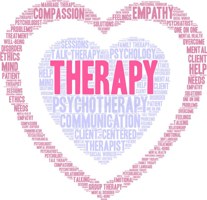 Therapy Word Cloud stock vector. Illustration of communication - 108110995
