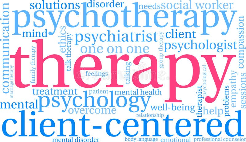 Therapy Word Cloud stock vector. Illustration of communication - 108110995