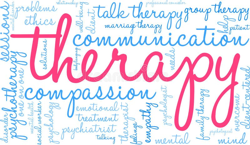 Therapy Word Cloud stock vector. Illustration of communication - 108110995