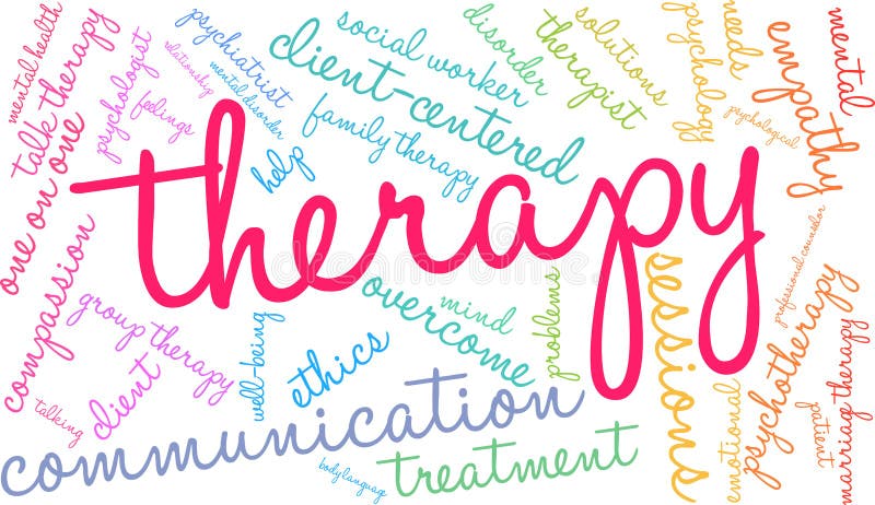 Therapy Word Cloud stock vector. Illustration of psychologist - 108111078